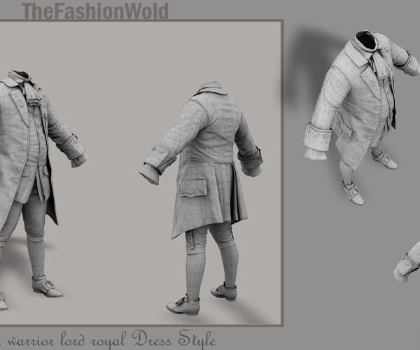 ArtStation - Royal King Costume 3D Model is a high quality | Game Assets