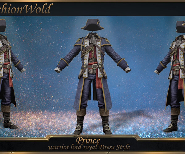 ArtStation - Royal King Costume 3D Model is a high quality | Game Assets