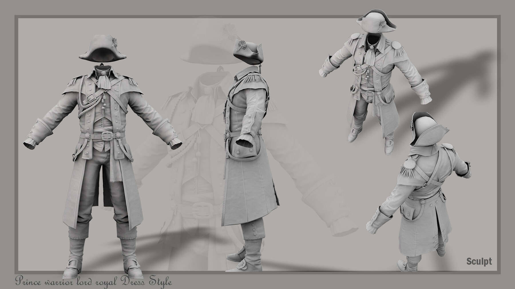 ArtStation - Royal King Costume 3D Model is a high quality | Game Assets