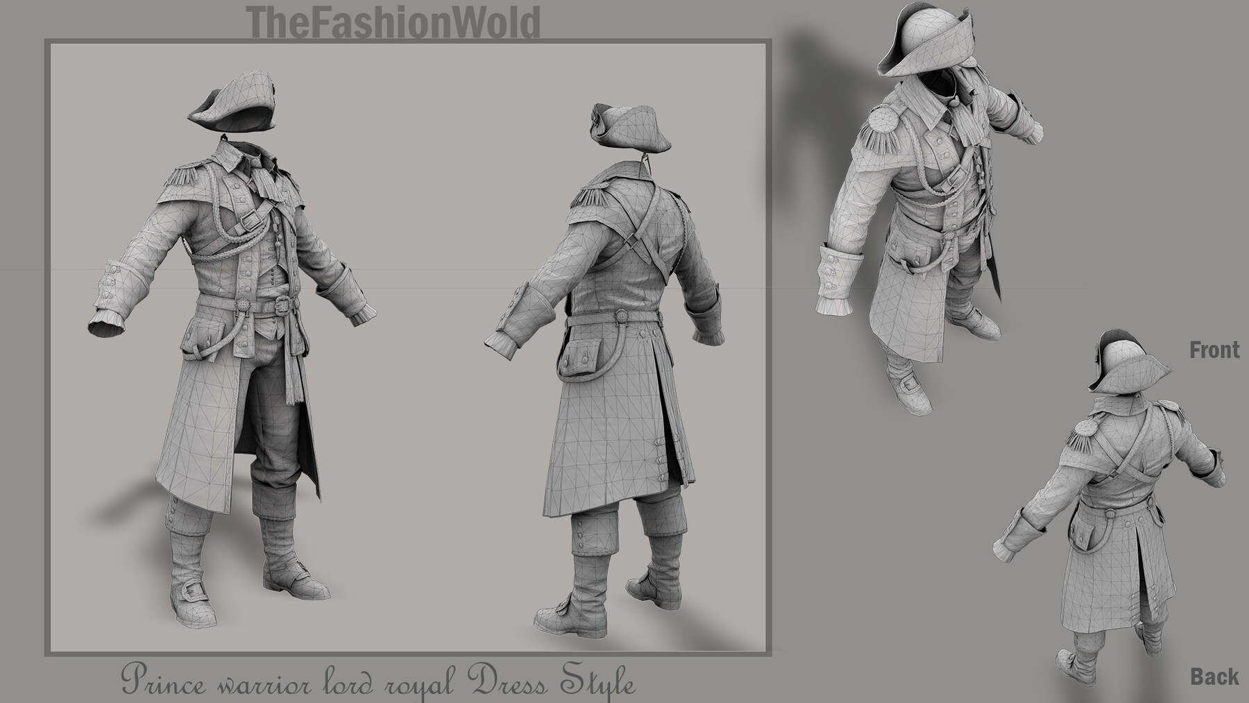 ArtStation - Royal King Costume 3D Model is a high quality | Game Assets