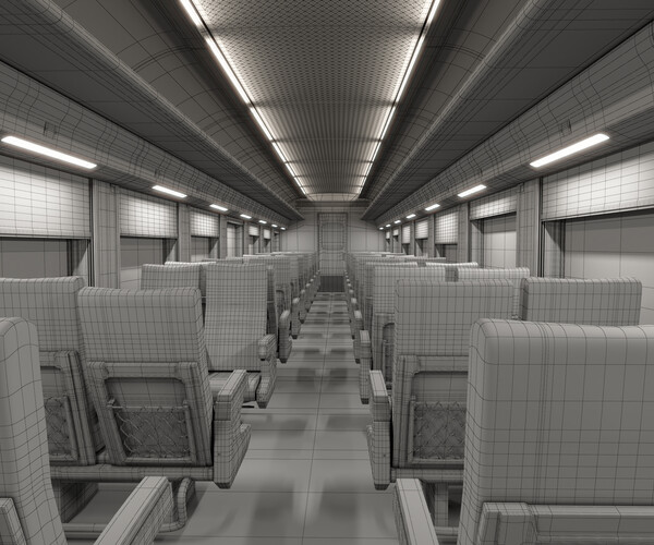 ArtStation - Railway Train Interior | Resources