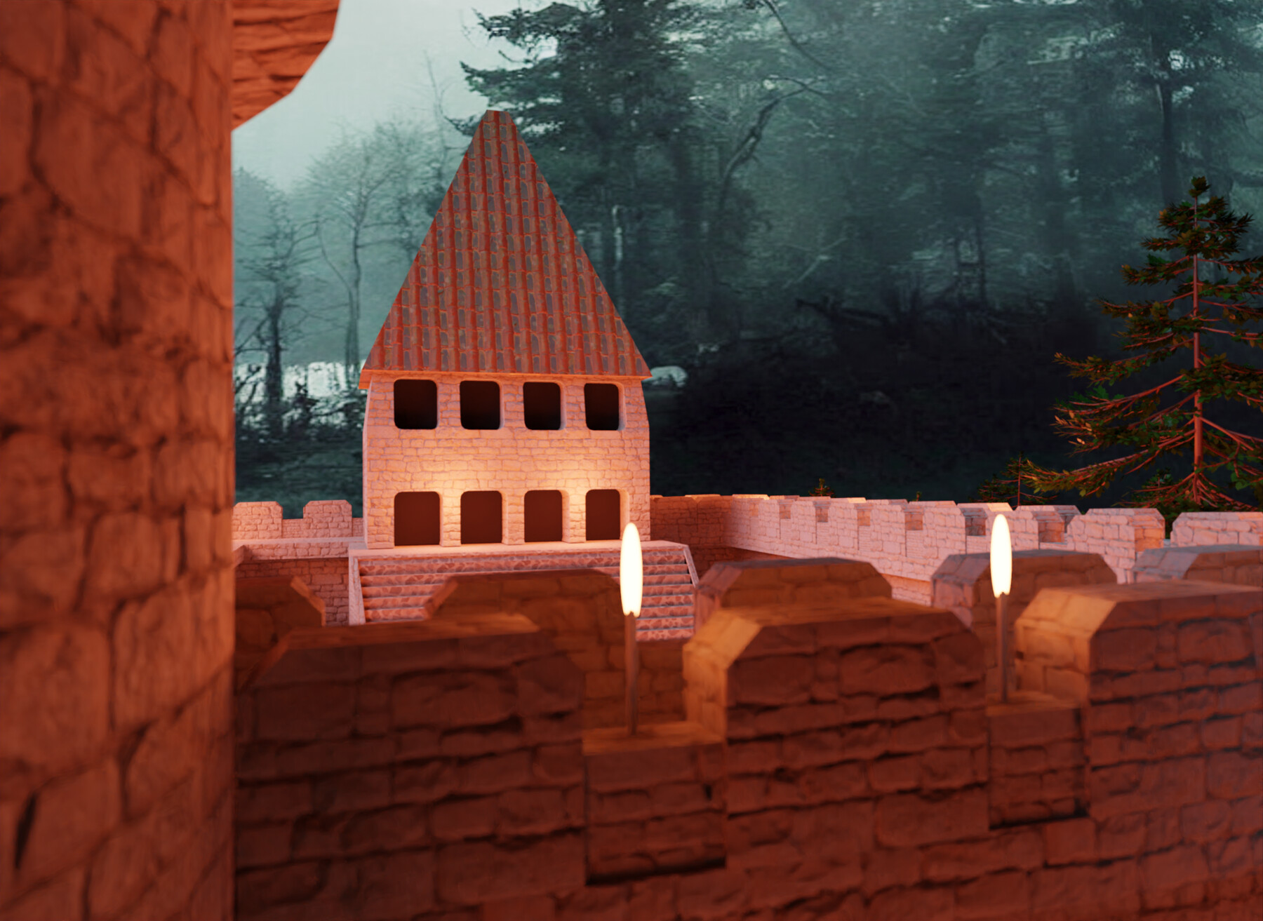 ArtStation - 3d Lowpoly Medieval Castle | Game Assets