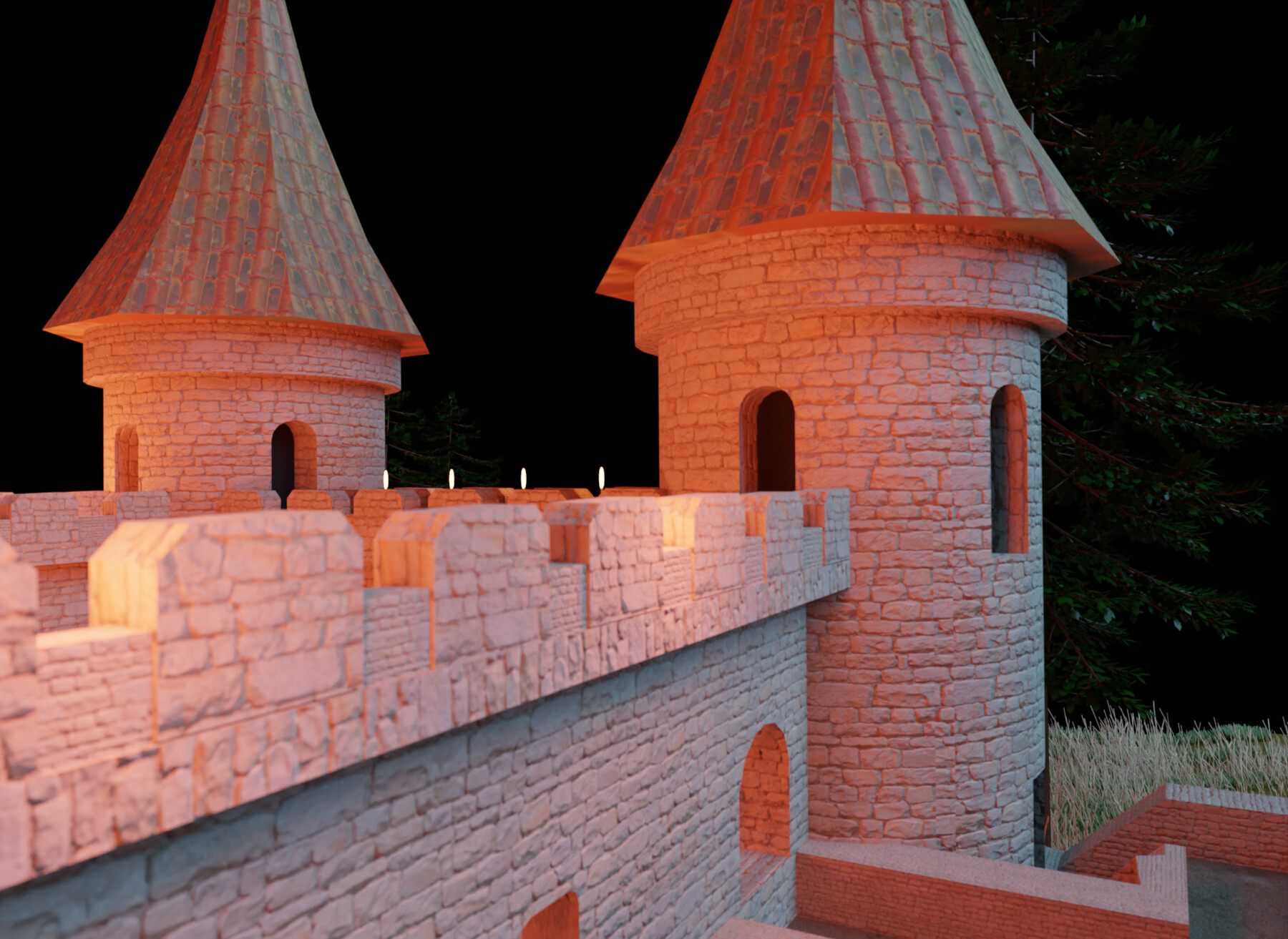ArtStation - 3d Lowpoly Medieval Castle | Game Assets