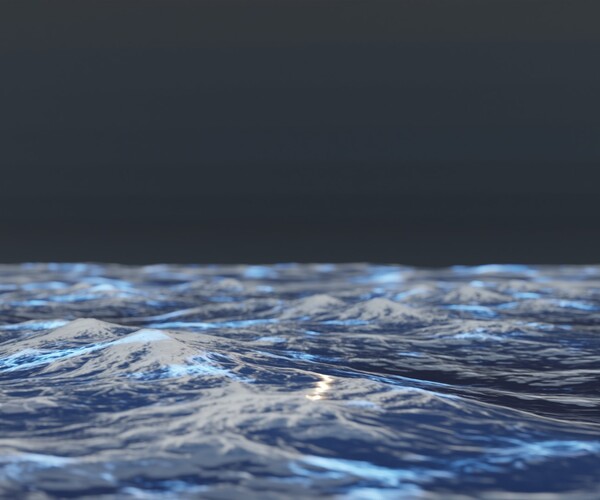 ArtStation - Sea Water | 3D Animated Blender model | Download for free ...