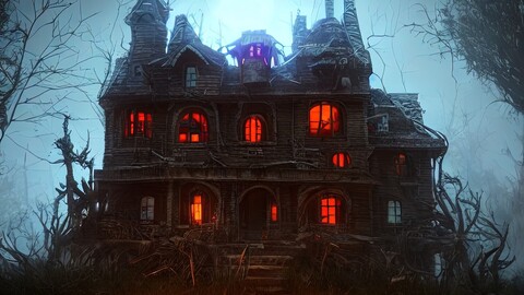 ArtStation - Witch house Set (Happy Halloween) | Artworks