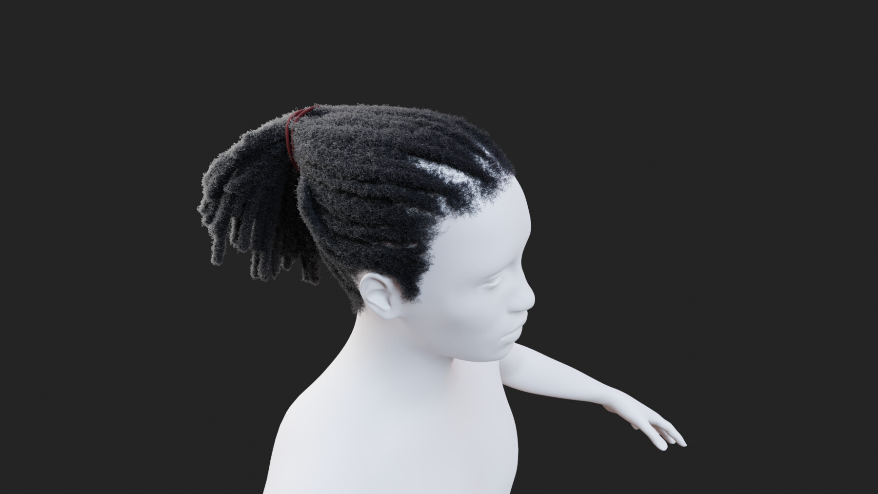 ArtStation - Dreadlocks Ponytail | Game Assets