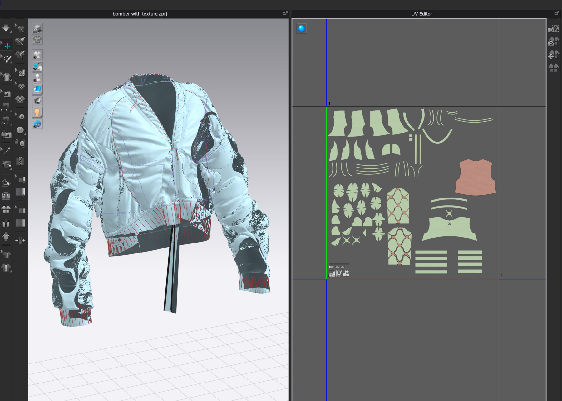 ArtStation - Streetwear Bomber Jacket / Clo 3d/ Marvelous Designer+OBJ ...