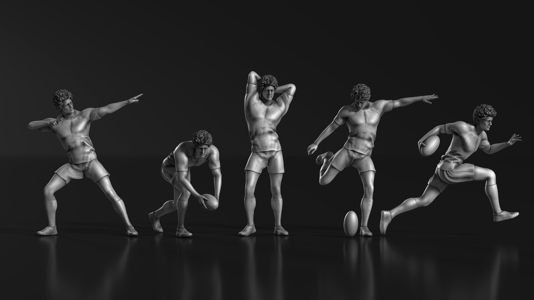 ArtStation - Rugby Poses 02 | Resources