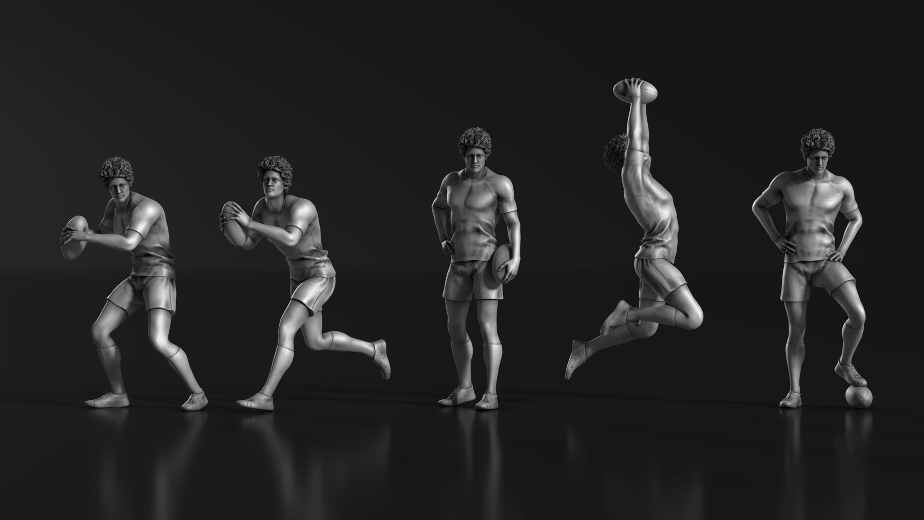 ArtStation - Rugby Poses 02 | Resources