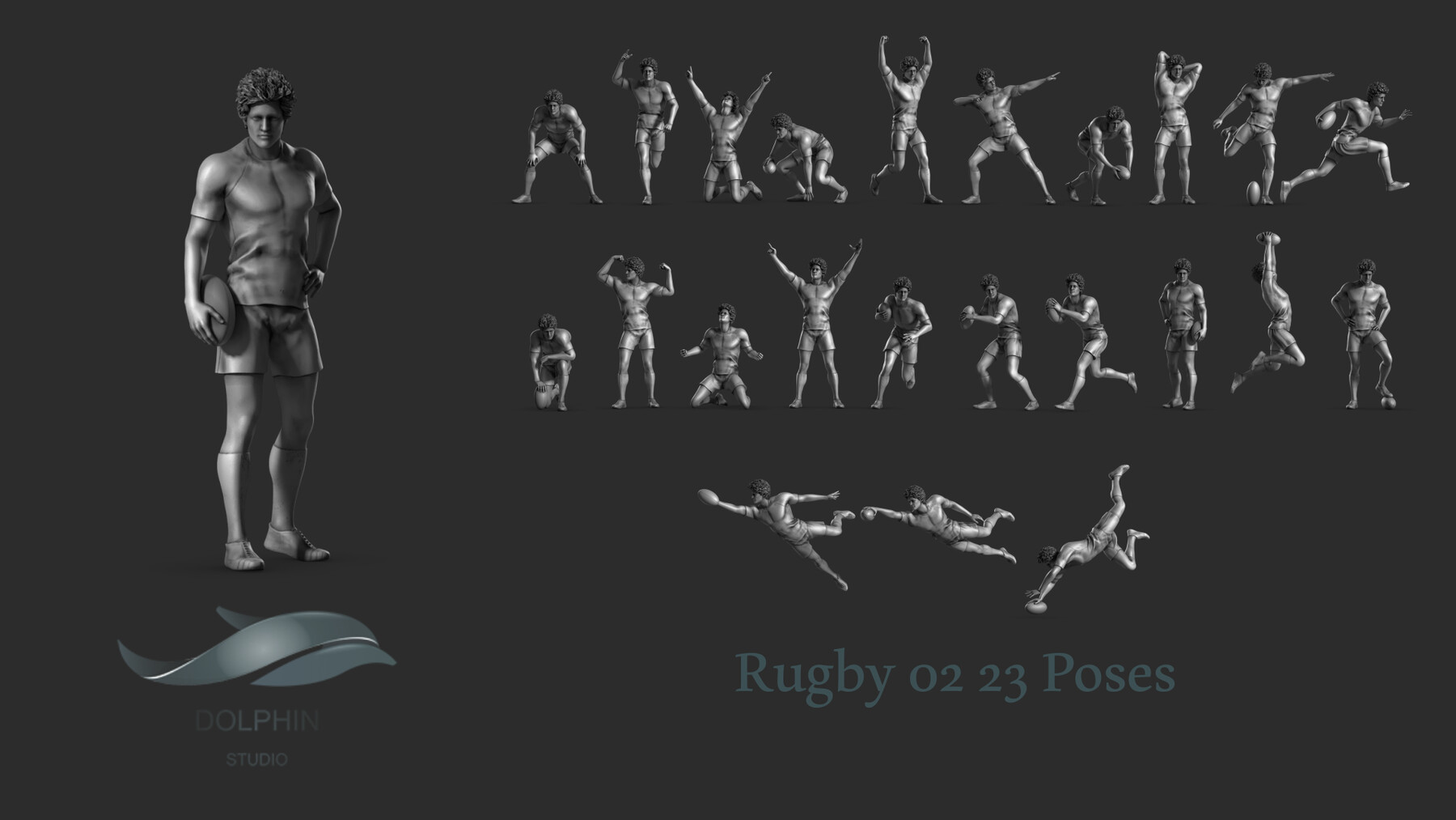 ArtStation - Rugby Poses 02 | Resources