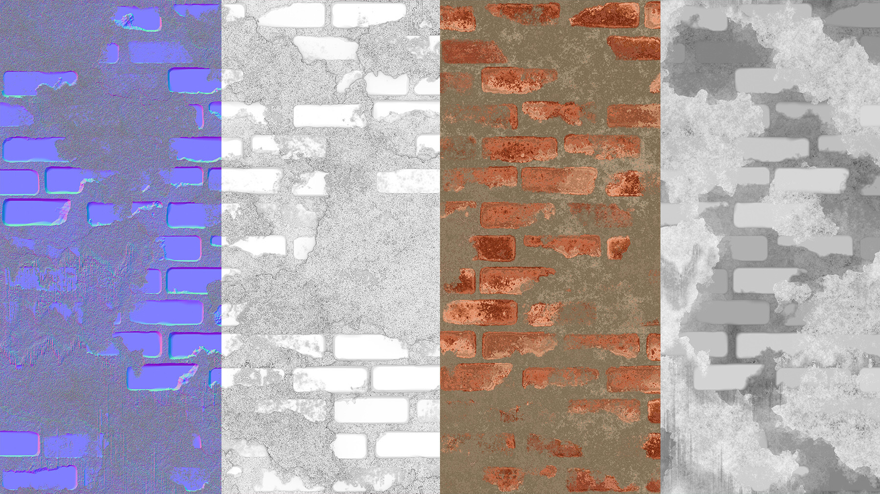 ArtStation - broken wall material - VOL 01 - substance designer | Game ...