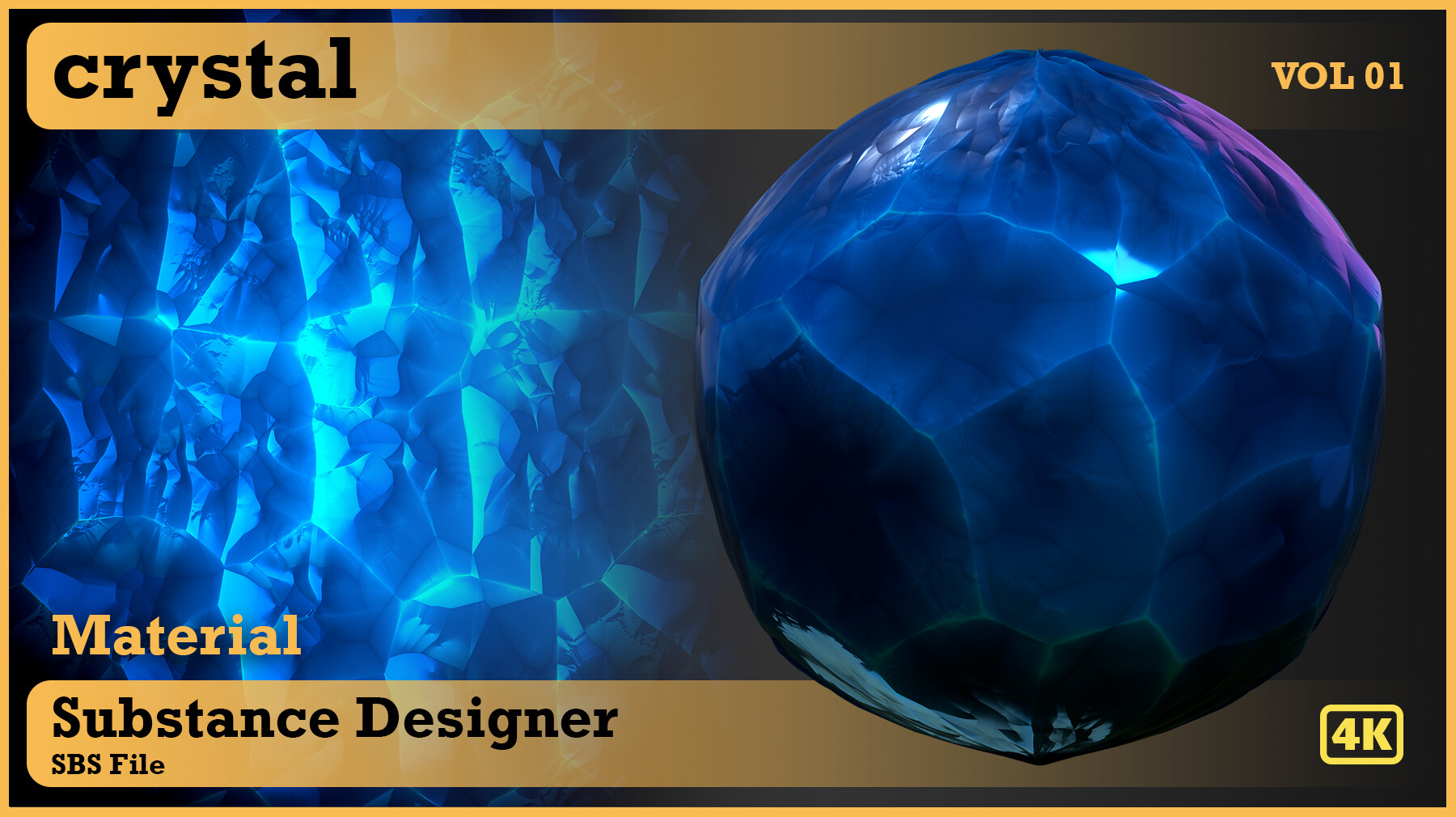 ArtStation - Crystal - VOL 01 - substance designer | Game Assets