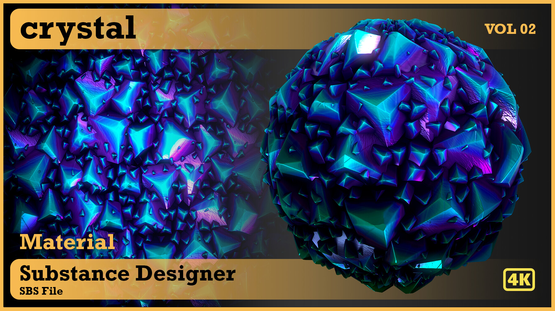 ArtStation - Crystal - VOL 02 - substance designer | Game Assets