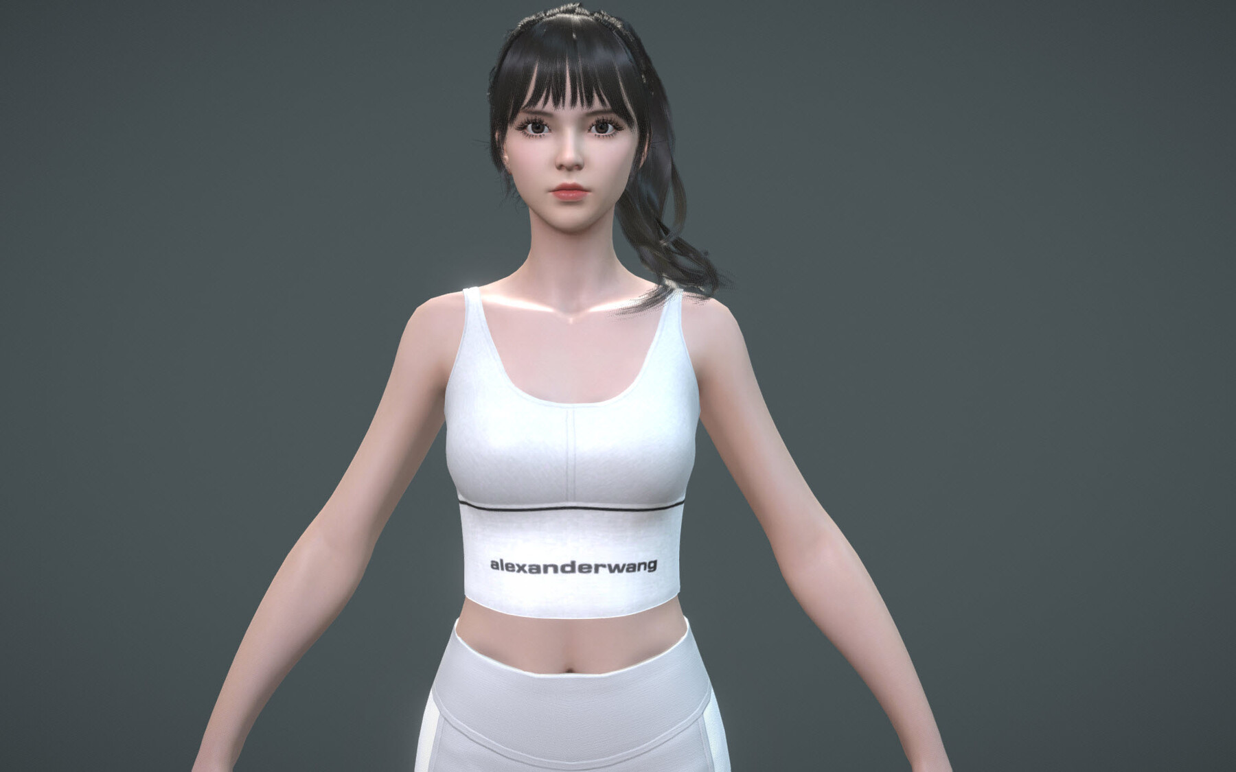 ArtStation - Rigged Female Character Fitness yoga sport suit avatar ...