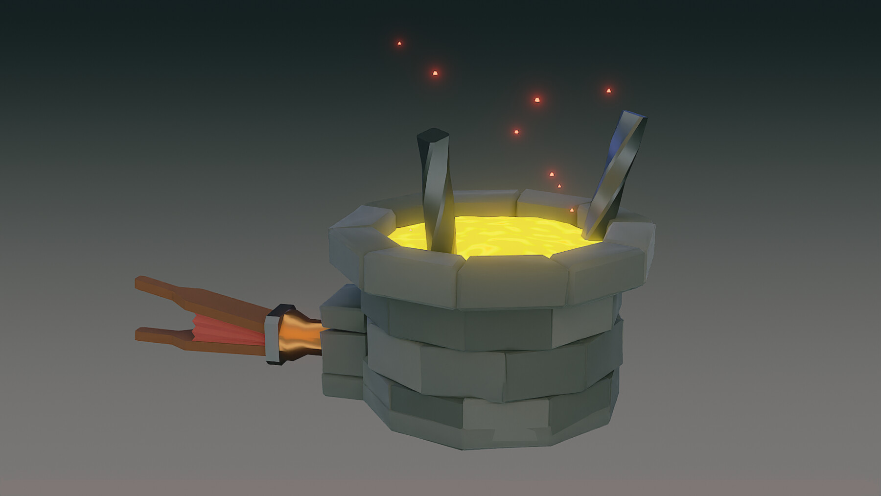 ArtStation - Blender 3 Animated Stylized Blacksmith House | 3D ...