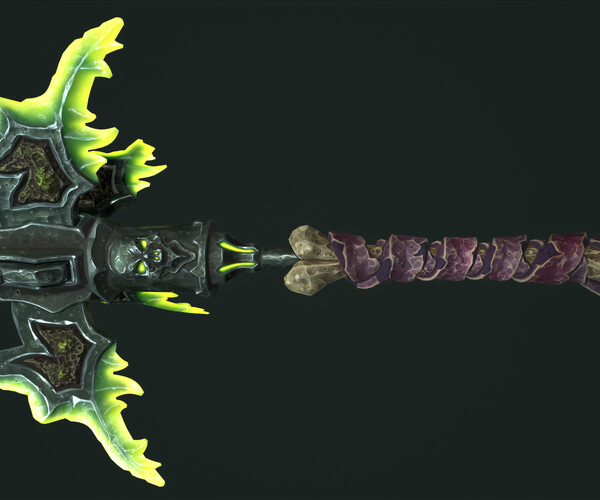 ArtStation - Undead mace | Game Assets