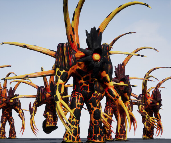 ArtStation - Low-poly model of the character Lava Creature | Game Assets