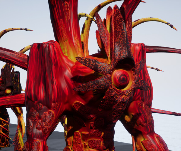 ArtStation - Low-poly model of the character Lava Creature | Game Assets