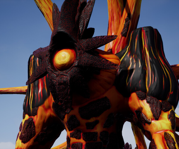 ArtStation - Low-poly model of the character Lava Creature | Game Assets