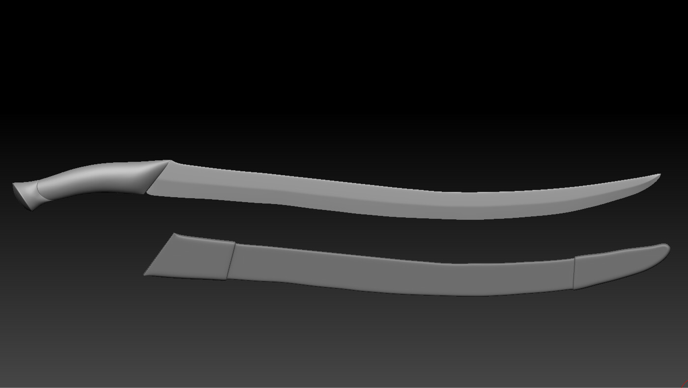 ArtStation - High-poly model Elf sword and scabbard | Resources