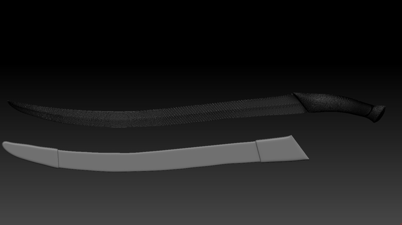 ArtStation - High-poly model Elf sword and scabbard | Resources
