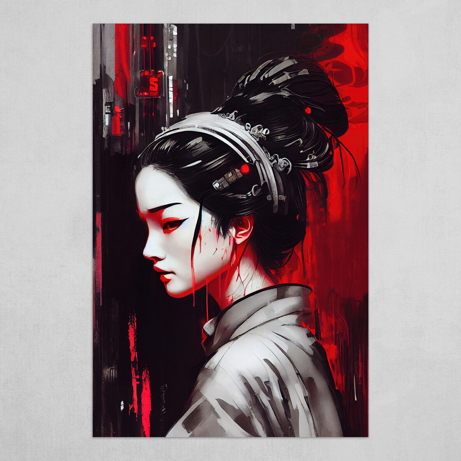 ArtStation - Japanese Geisha Downloadable Print, Stunning Art Large ...