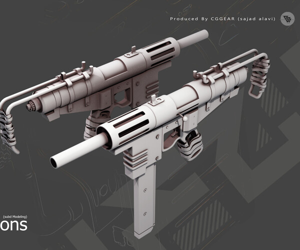 ArtStation - gun(weapon) 3d model | Game Assets