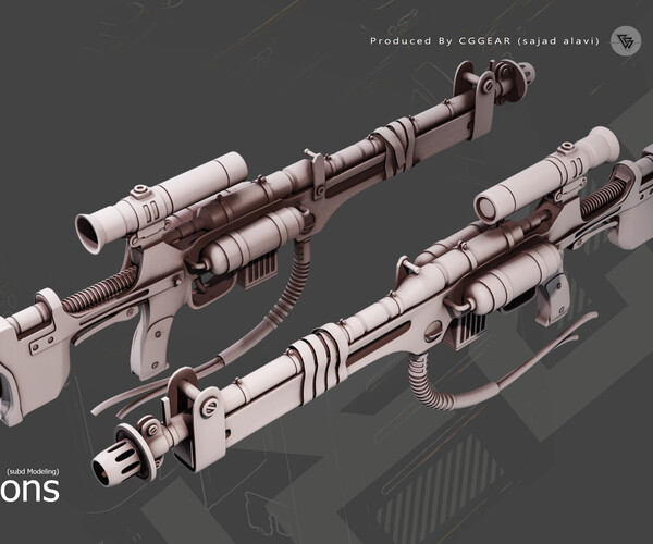 ArtStation - gun(weapon) 3d model | Game Assets