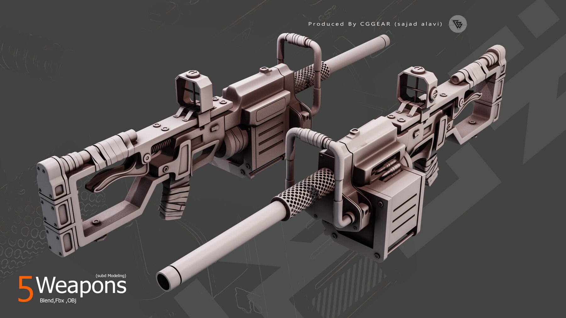 ArtStation - gun(weapon) 3d model | Game Assets