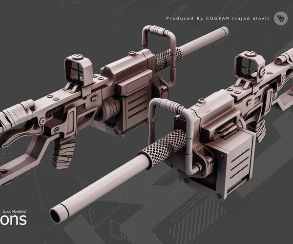 ArtStation - gun(weapon) 3d model | Game Assets