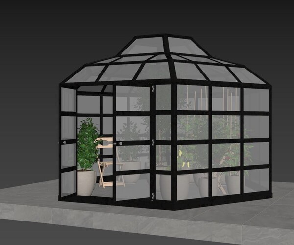 ArtStation - Greenhouse hexagon 3D model | Resources