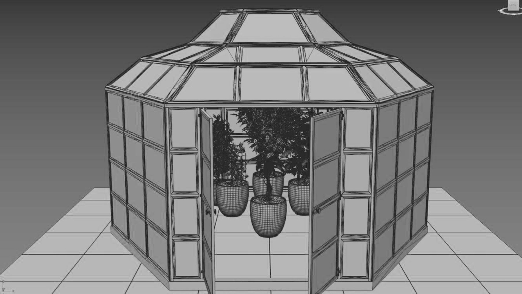 ArtStation - Greenhouse hexagon 3D model | Resources