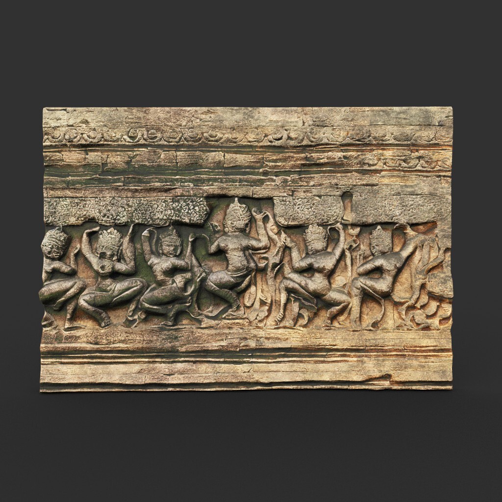 ArtStation - Low poly Ancient Khmer Temple Wall modular Ultra HD 16K ...