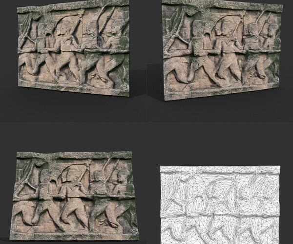 ArtStation - Low poly Ancient Khmer Temple Wall modular Ultra HD 16K ...