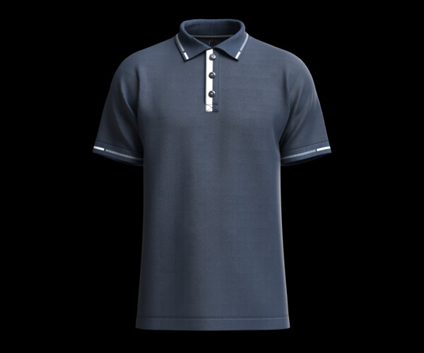 ArtStation - Men's Blue Polo Shirt | Resources