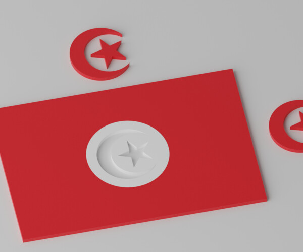 ArtStation - Islamic Muslim Countries Flags Collection 3D model | Resources