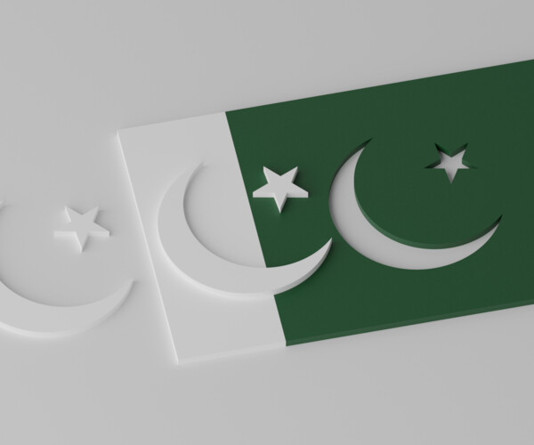 ArtStation - Islamic Muslim Countries Flags Collection 3D model | Resources