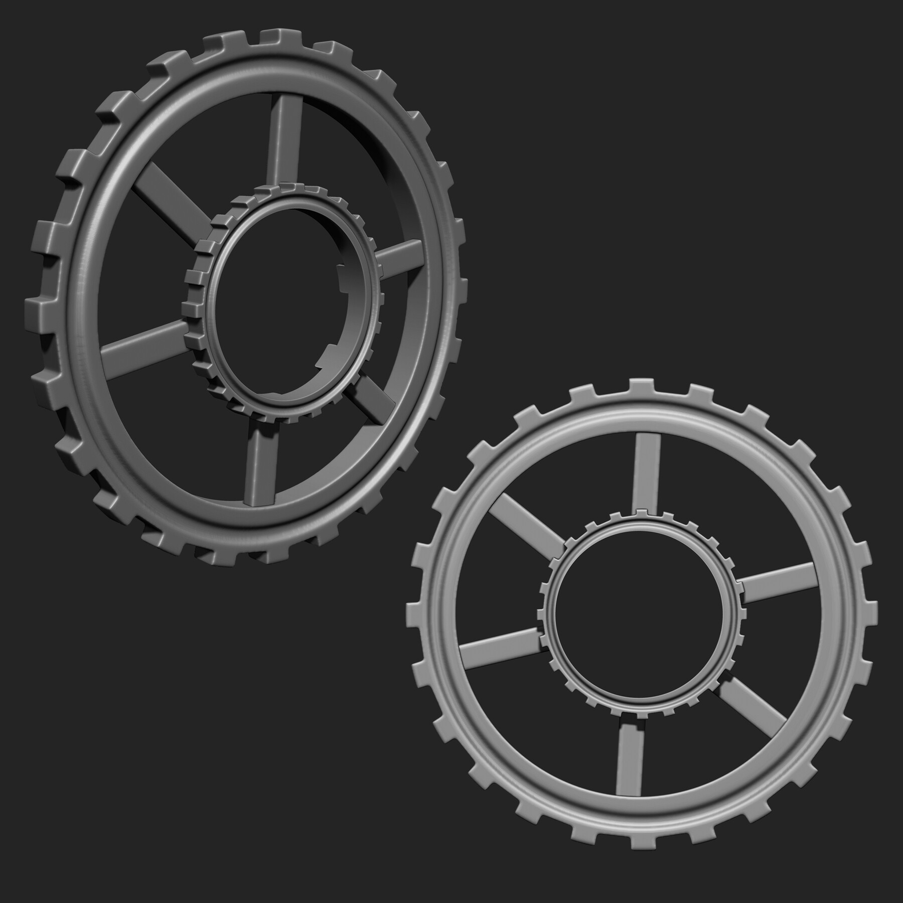 ArtStation - Steampunk Gears IMM Brush Pack (21 in One) | Brushes