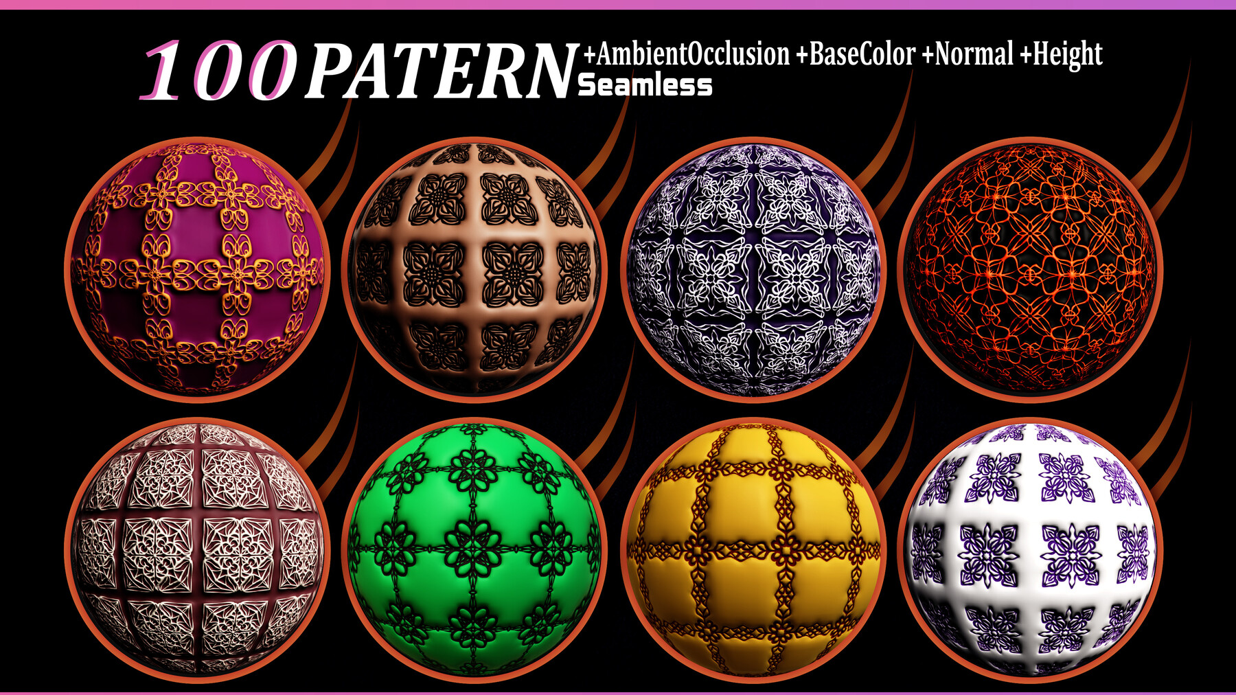 ArtStation - 100 Pattern Seamless 4K (Normal+Height+Texture) vol.2 ...