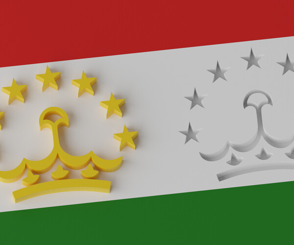 ArtStation - Tajikistan Flag 3D model | Resources