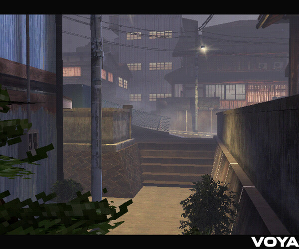 ArtStation - Retro Style: Japanese Street | Game Assets