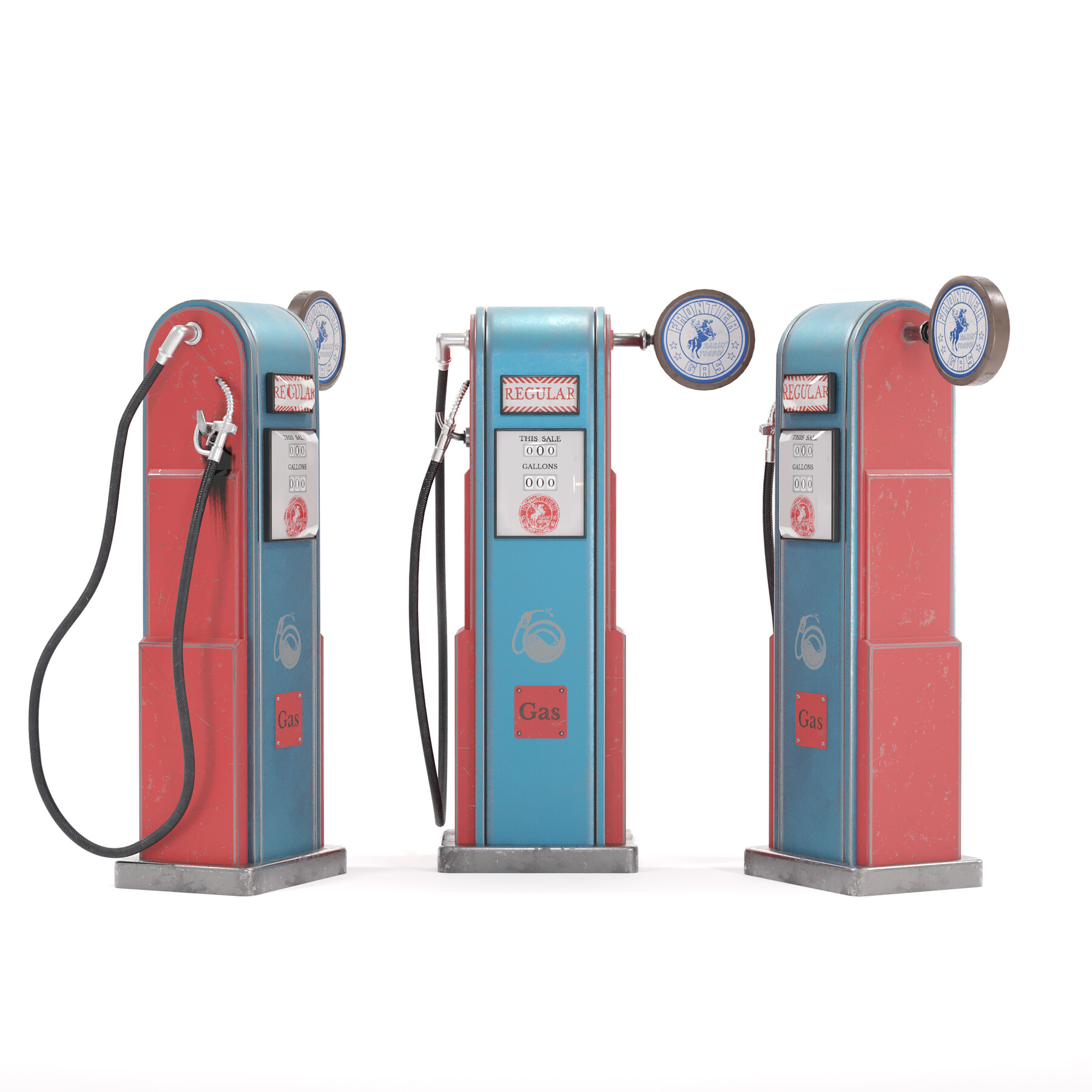 ArtStation - 3 Gas Pump Models | Game Assets