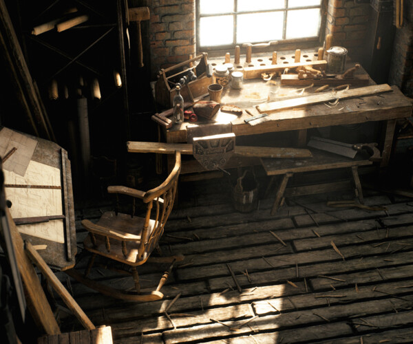 ArtStation - Carpenter's Workshop | Game Assets