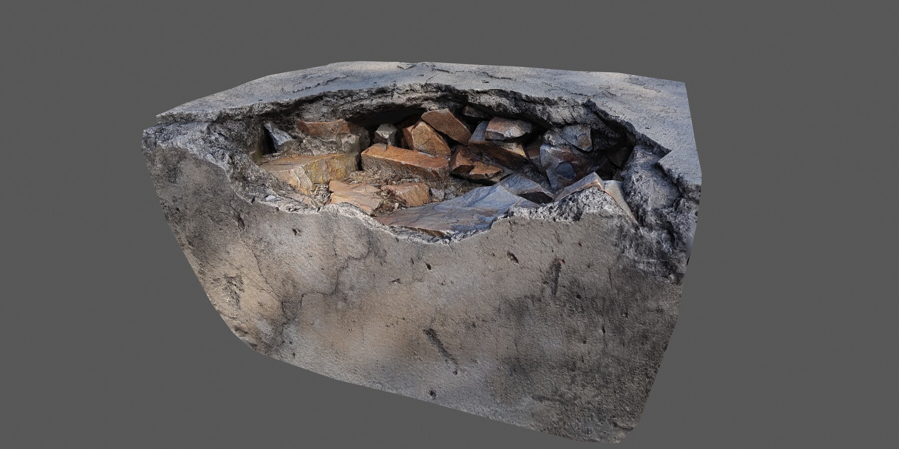 ArtStation - Stone Wall Low Poly 2 | Game Assets