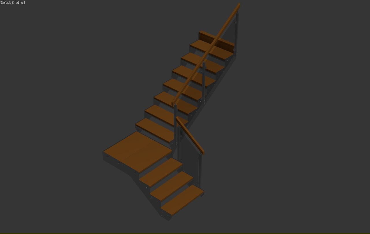 ArtStation - Stair metal 3D model | Resources