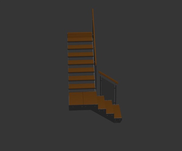 ArtStation - Stair metal 3D model | Resources