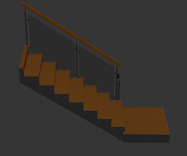 ArtStation - Stair metal 3D model | Resources