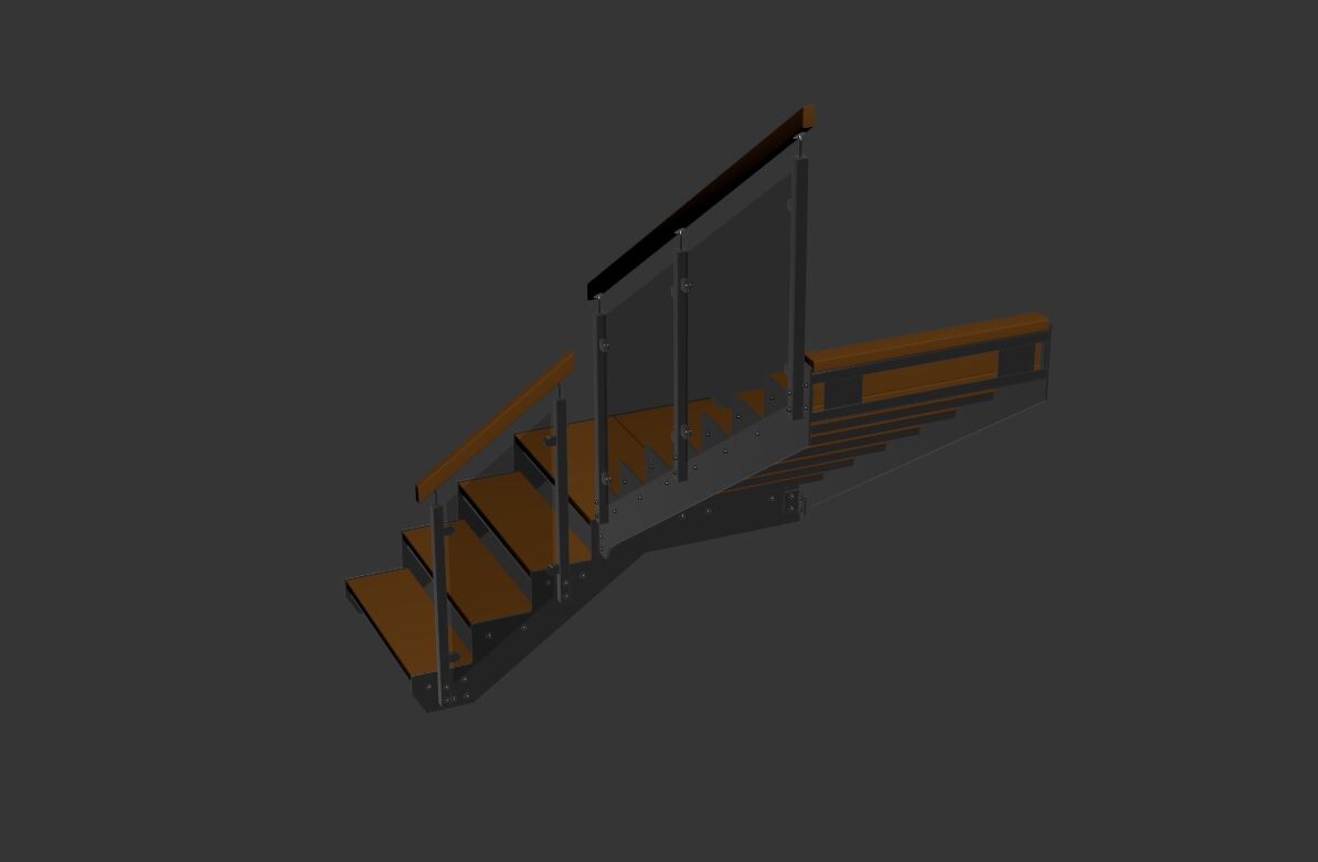 ArtStation - Stair metal 3D model | Resources