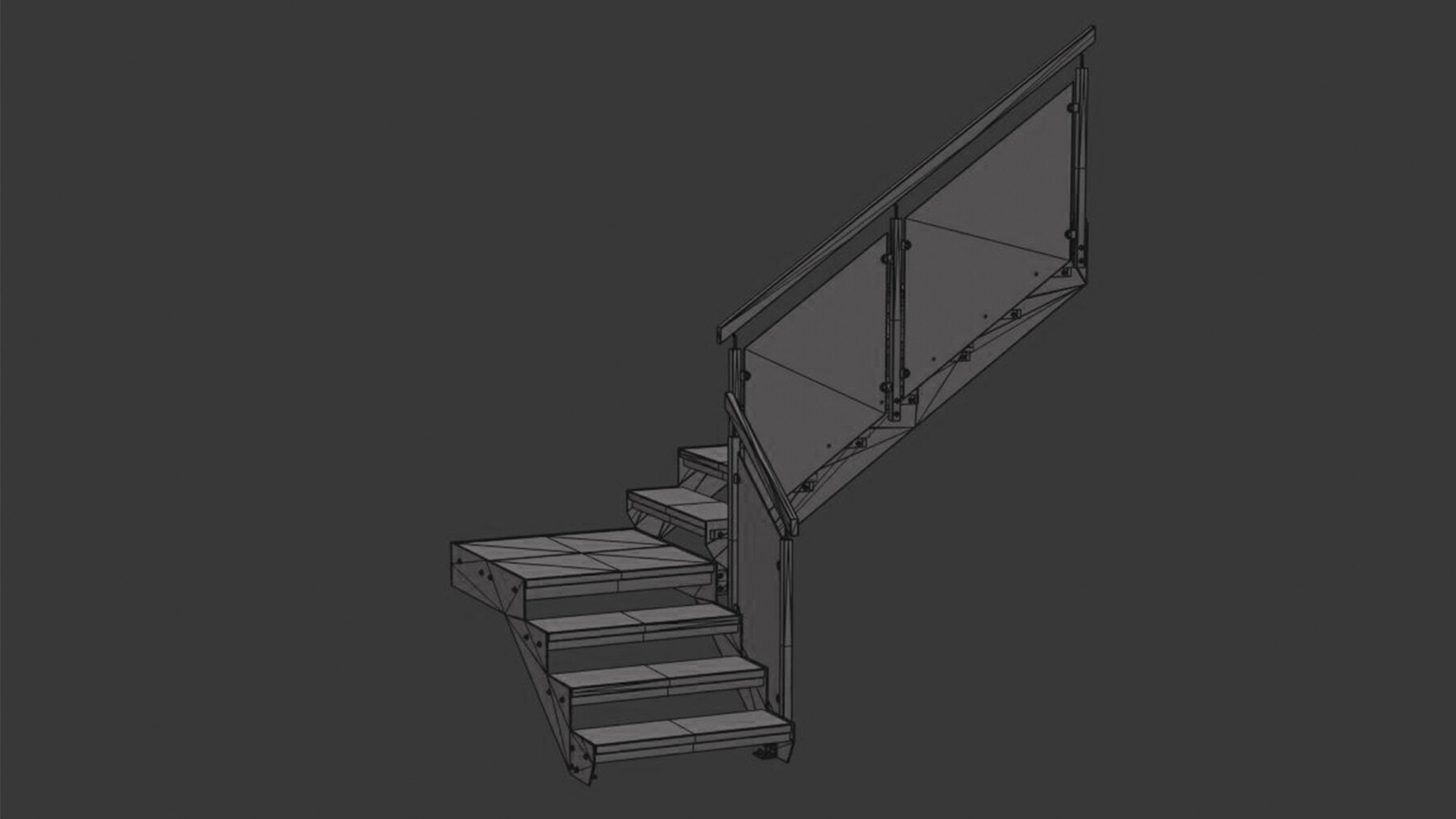 ArtStation - Stair metal 3D model | Resources