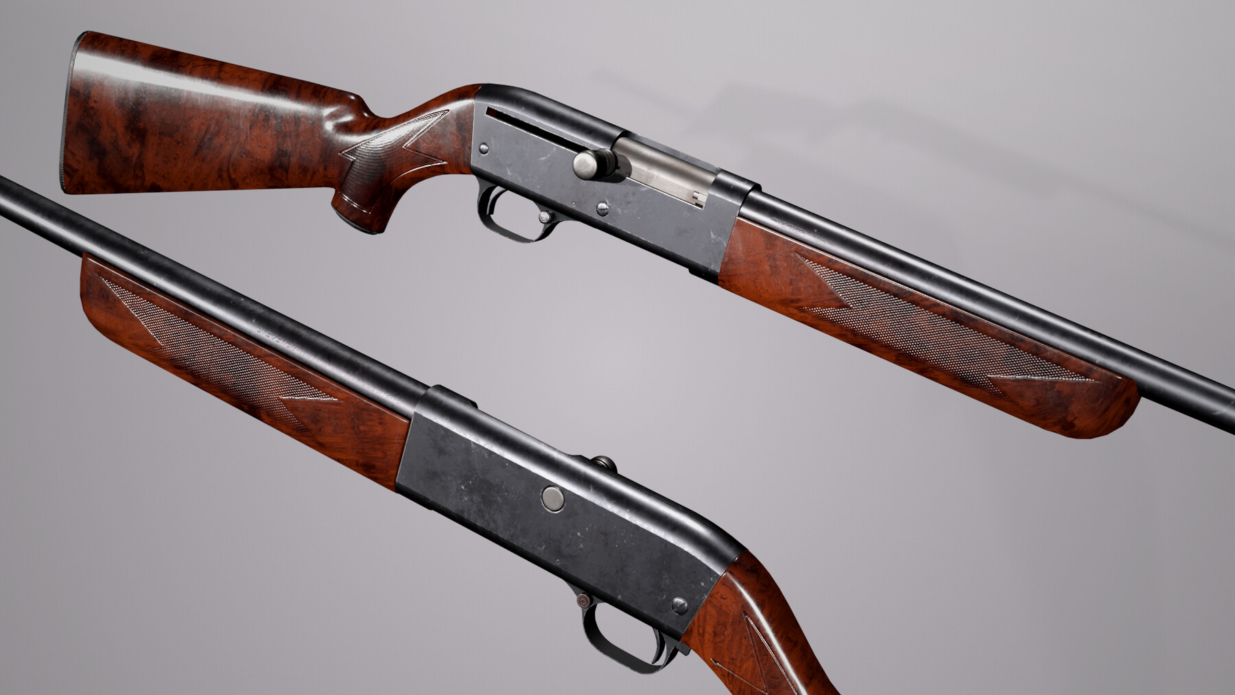 ArtStation - Stevens 124C - Bolt-Action Shotgun - Game-Ready Model | Game Assets